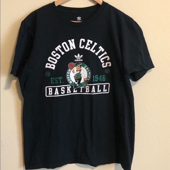 Shirts | Adidas Nba Bos Celtics Black Est 1946 | Poshmark